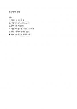 Human rights 레포트 자료-1페이지