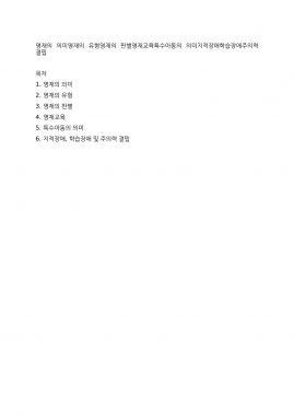 영재의 의미영재의 유형영재의 판별영재교육특수아동의 의미지적장애학습장애주의력 결핍-1페이지