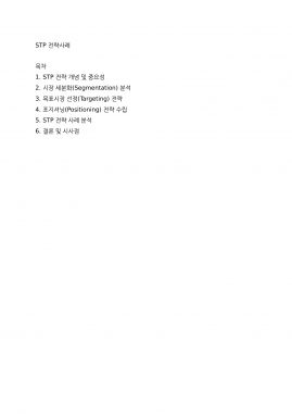 STP 전략사례 레포트 자료-1페이지