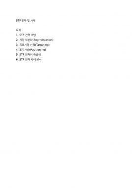 STP전략 및 사례-1페이지
