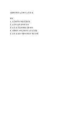 사회복지학과 노인복지 노인과 성-1페이지