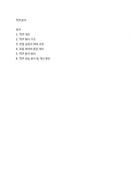 TCP분석 레포트 자료-1페이지