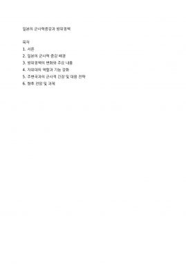 일본의 군사력증강과 방위정책-1페이지
