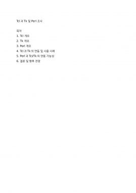 Tcl과 Tk 및 Perl 조사-1페이지