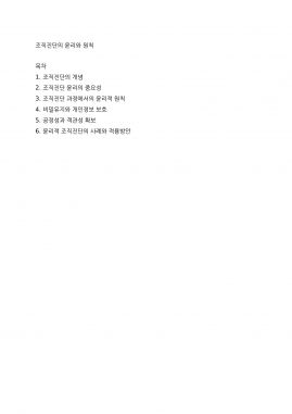조직진단의 윤리와 원칙-1페이지