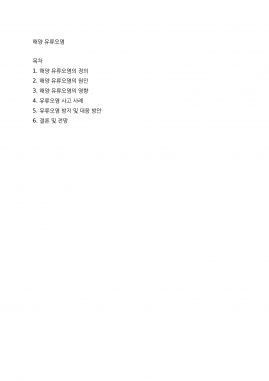 해양 유류오염-1페이지