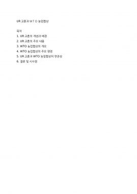 UR교훈과 ＷＴＯ 농업협상-1페이지