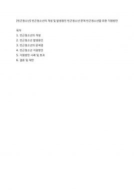 [빈곤청소년] 빈곤청소년의 개념 및 발생원인 빈곤청소년 문제 빈곤청소년을 위한 지원방안-1페이지