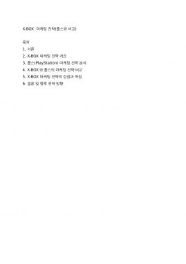 X-BOX  마케팅 전략(플스와 비교)-1페이지