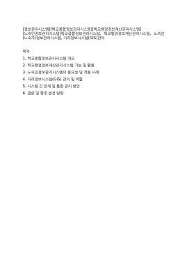 [정보관리시스템][학교종합정보관리시스템][학교행정정보재산관리시스템][노숙인정보관리시스템]학교종합정보관리시스템, 학교행정정보재산관리시스템, 노숙인(노숙자)정보관리시스템, 지리정보시스템(GIS)관리-1페이지
