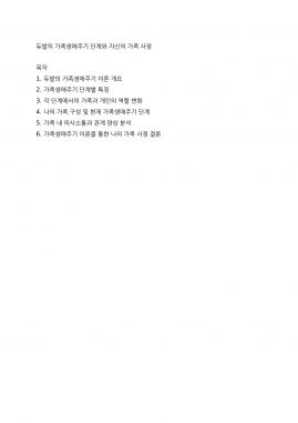 듀발의 가족생애주기 단계와 자신의 가족 사정-1페이지