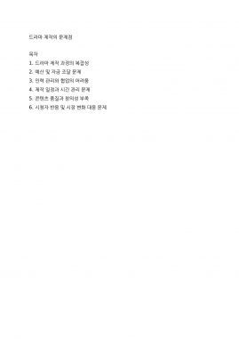 드라마 제작의 문제점-1페이지