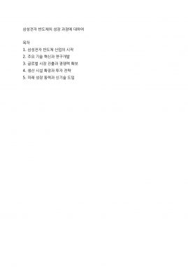 삼성전자 반도체의 성장 과정에 대하여-1페이지