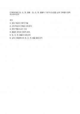 [건축학개론] 점, 선, 면, 볼륨 - 점, 선, 면, 볼륨의 기초적 요소들을 실제 건축물과 함께 비교하여 분석-1페이지
