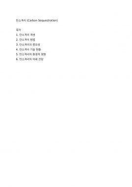 탄소격리 (Carbon Sequestration)-1페이지