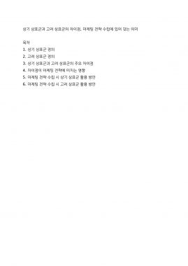 상기 상표군과 고려 상표군의 차이점, 마케팅 전략 수립에 있어 갖는 의미-1페이지