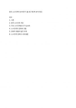 중국 소수민족의 분석연구 (총 42개민족 분석자료)-1페이지