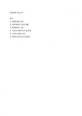 재무회계 서브노트-1페이지