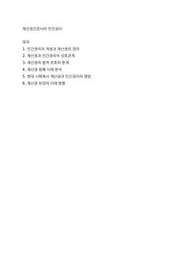 재산권으로서의 인간권리-1페이지