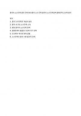 중국의 소수민족 중국 민족 현대 중국 소수 민족 중국의 소수민족정책 중화민족 조선족 중국-1페이지