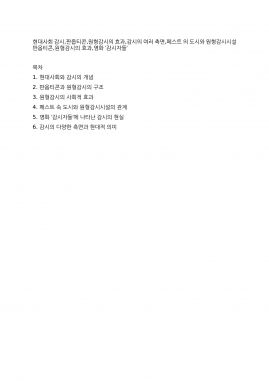 현대사회 감시,판옵티콘,원형감시의 효과,감시의 여러 측면,페스트 의 도시와 원형감시시설,판옵티콘,원형감시의 효과,영화 ‘감시자들’-1페이지