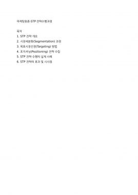마케팅원론-STP전략수행과정-1페이지