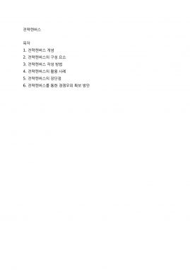 전략캔버스 레포트 자료-1페이지
