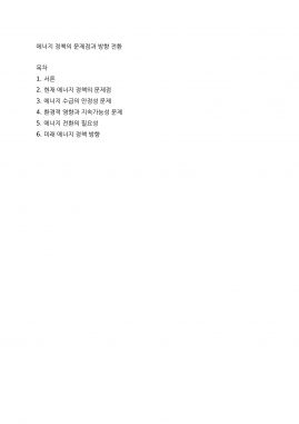 에너지 정책의 문제점과 방향 전환-1페이지
