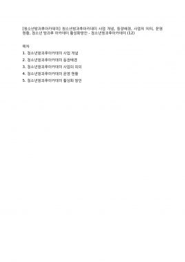 [청소년방과후아카데미] 청소년방과후아카데미 사업 개념, 등장배경, 사업의 의의, 운영 현황, 청소년 방과후 아카데미 활성화방안 - 청소년방과후아카데미 (12)-1페이지