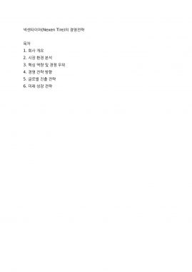 넥센타이어(Nexen Tire)의 경영전략-1페이지