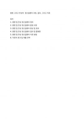 중증 그리고 만성의  정신질환의 과정, 결과, 그리고 치료-1페이지