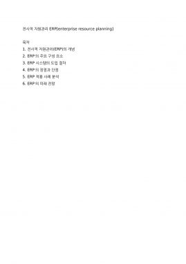 전사적 자원관리 ERP[enterprise resource planning]-1페이지