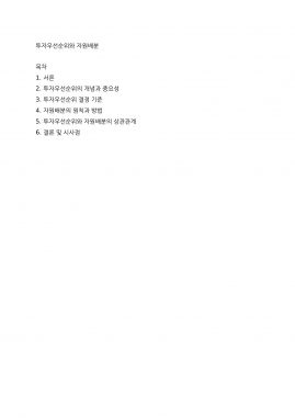 투자우선순위와 자원배분-1페이지