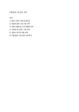 트롬 틈새 시장 성공  전략-1페이지