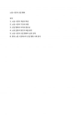 노동 시장과 산업 평화-1페이지