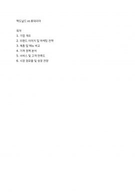 맥도날드vs롯데리아-1페이지