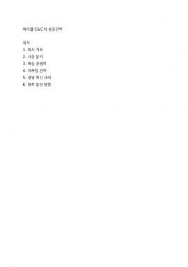 에이블 C&C의 성공전략-1페이지
