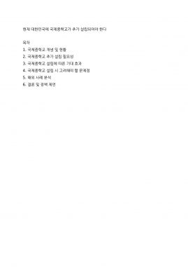 현재 대한민국에 국제중학교가 추가 설립되어야 한다-1페이지