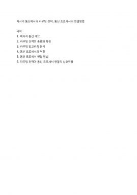 메시지 통신에서의 라우팅 전략, 통신 프로세서의 연결방법-1페이지