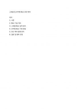 고효율 및 초박형 BLU 관련 특허-1페이지