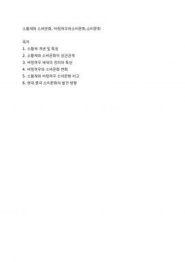 소황제와 소비문화, 바링허우와소비문화,소비문화-1페이지