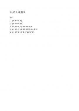 정보격차와 사회불평등-1페이지