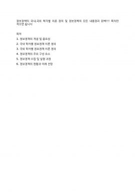 정보정책의 국내,국외 학자별 이론 정의 및 정보정책의 모든 내용정리 완벽!!! 목차만 적으면 됩니다-1페이지