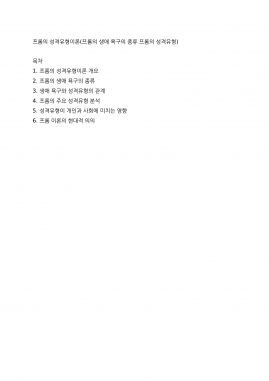 프롬의 성격유형이론(프롬의 생애 욕구의 종류 프롬의 성격유형)-1페이지