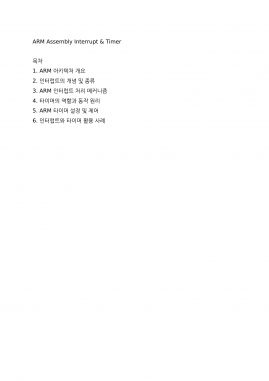 ARM Assembly Interrupt & Timer-1페이지