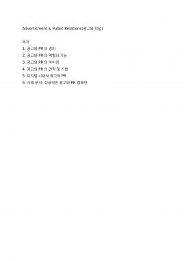 Advertisment & Public Relations(광고와 피알)-1페이지
