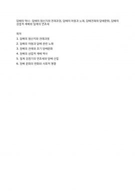 담배의 역사 - 담배의 원산지와 전래과정, 담배의 어원과 노래, 담배전래와 담배문화, 담배의 상업적 재배와 일제의 연초세-1페이지