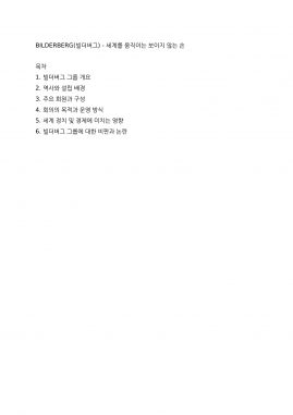 BILDERBERG(빌더버그) - 세계를 움직이는 보이지 않는 손-1페이지