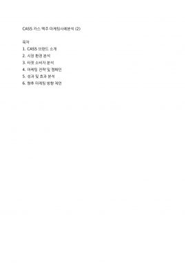 CASS 카스 맥주 마케팅사례분석 (2)-1페이지