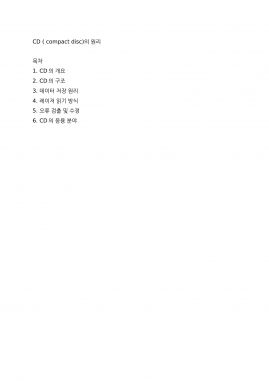 CD ( compact disc)의 원리-1페이지
